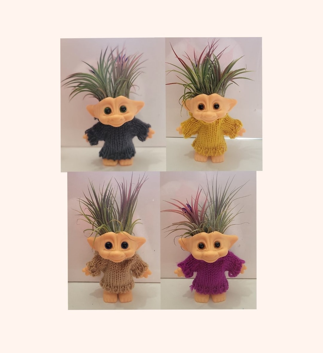 Troll Air Planter Tillandsia, Iona Double Air Plants, Troll W/ Sweater ...