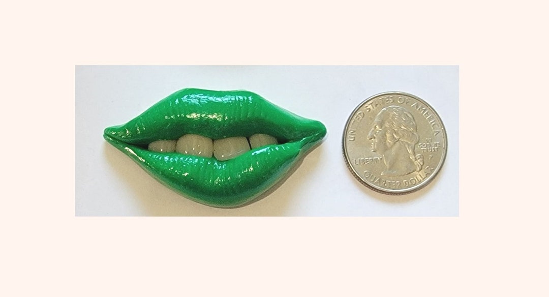 Lip Brooch Lip Pin Clay Lips - Etsy