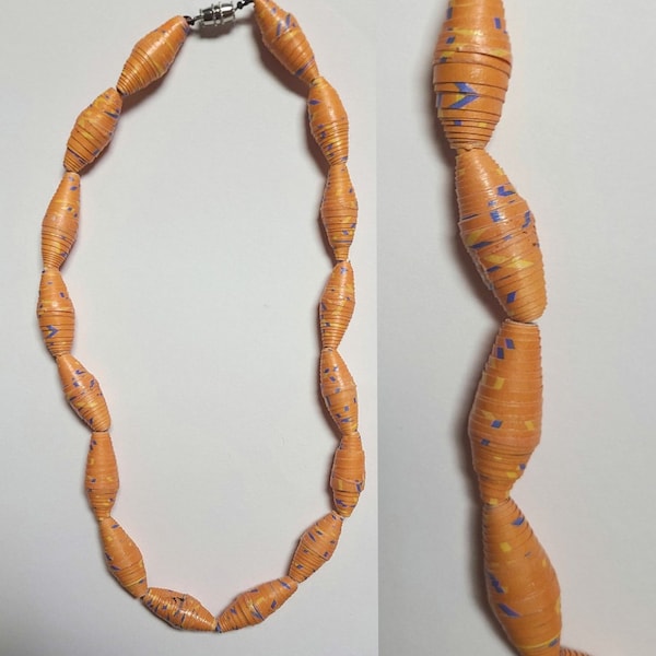 Paper Bead Necklace - Etsy