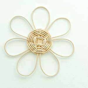 Handmade Rattan Flower Wall Hanging | Daisy Wall Decor | Boho Wall ...