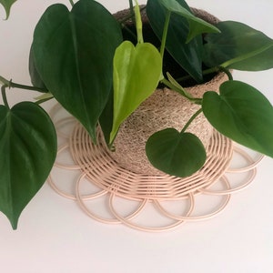 Handmade Rattan Trivet | Teapot Placemat | Flower Pot Mat | Flower Pot ...