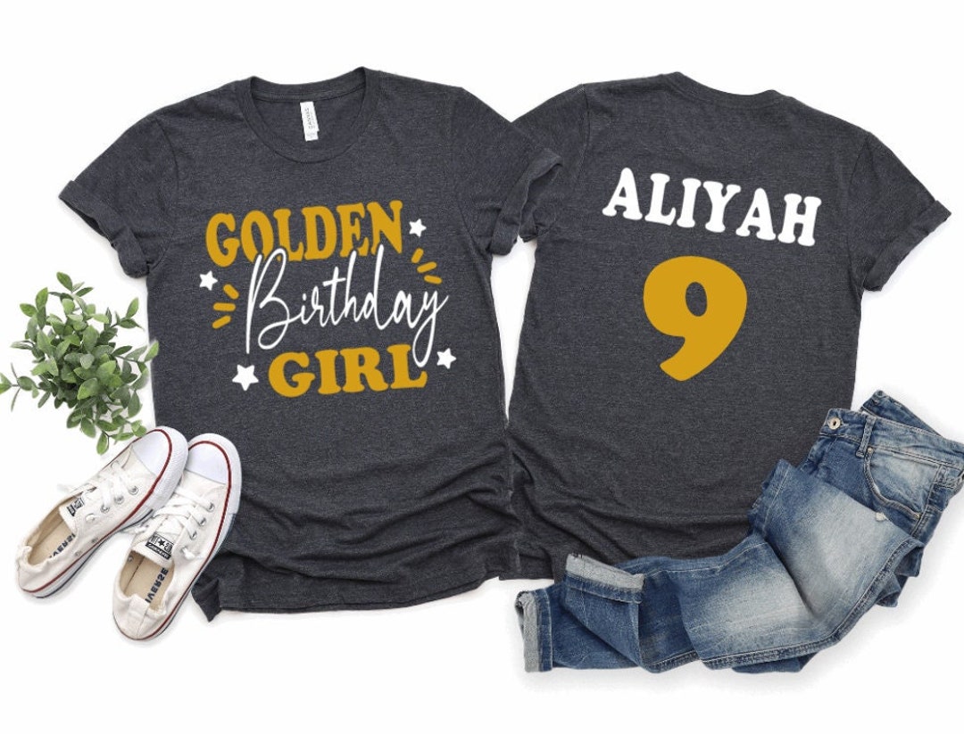 Golden Birthday Shirt, Womens Golden Birthday Shirt, Gold Birthday ...
