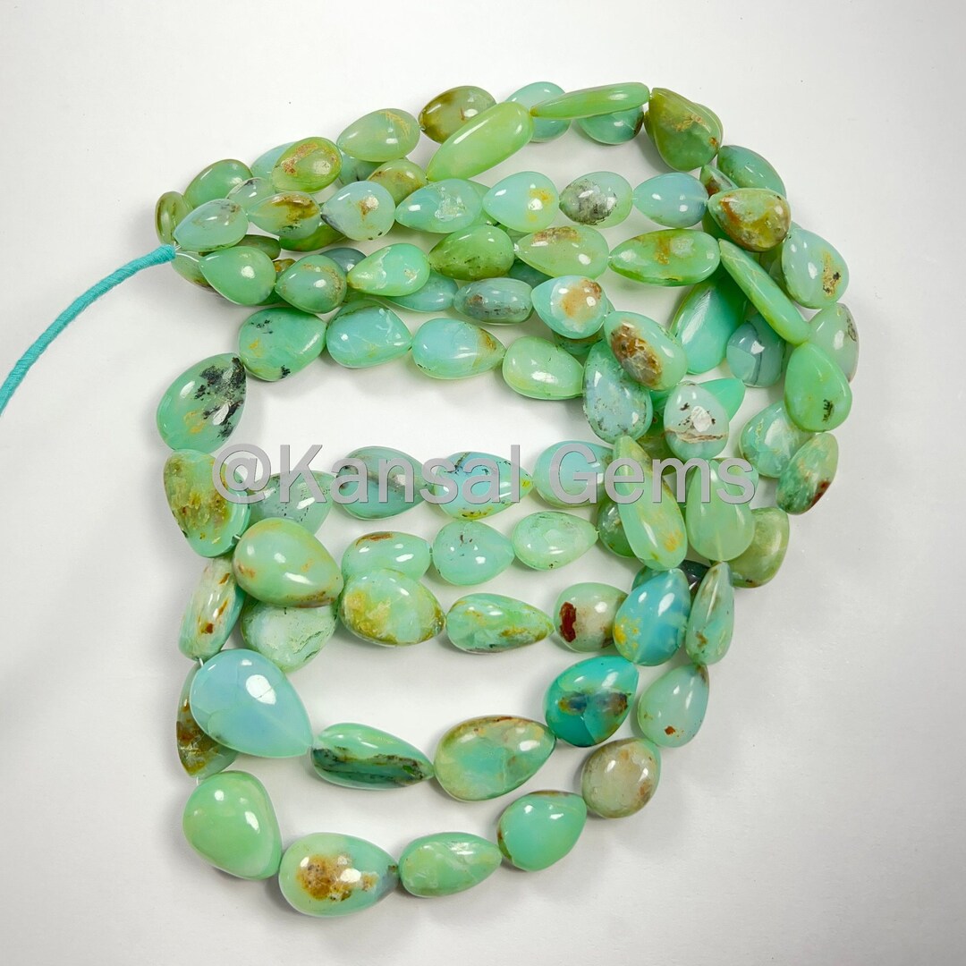 Natural Peruvian Opal Smooth Pears, Straight Drill Pears Beads ...