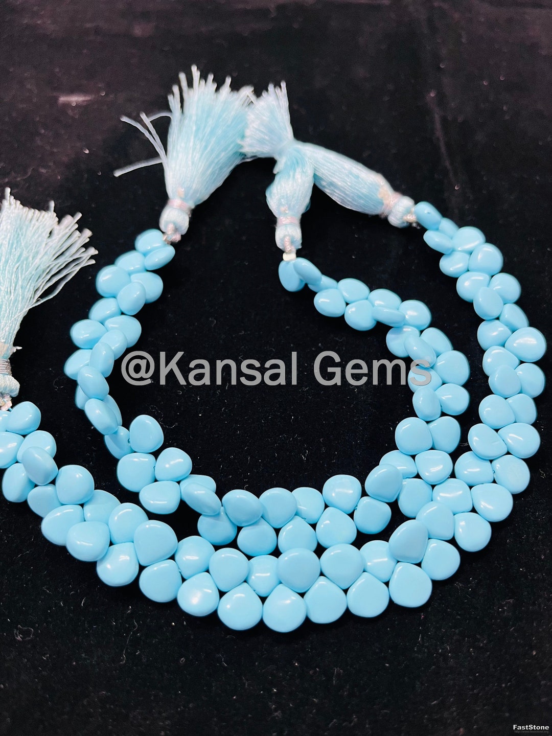 Beautiful Turquoise Smooth Heart Shape Beads Turquoise Strand - Etsy