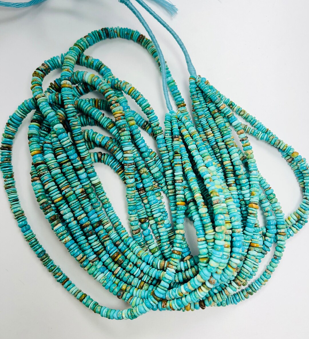 Natural Turquoise Smooth Tyre Shape Beads Semi Precious Gemstone Beads ...