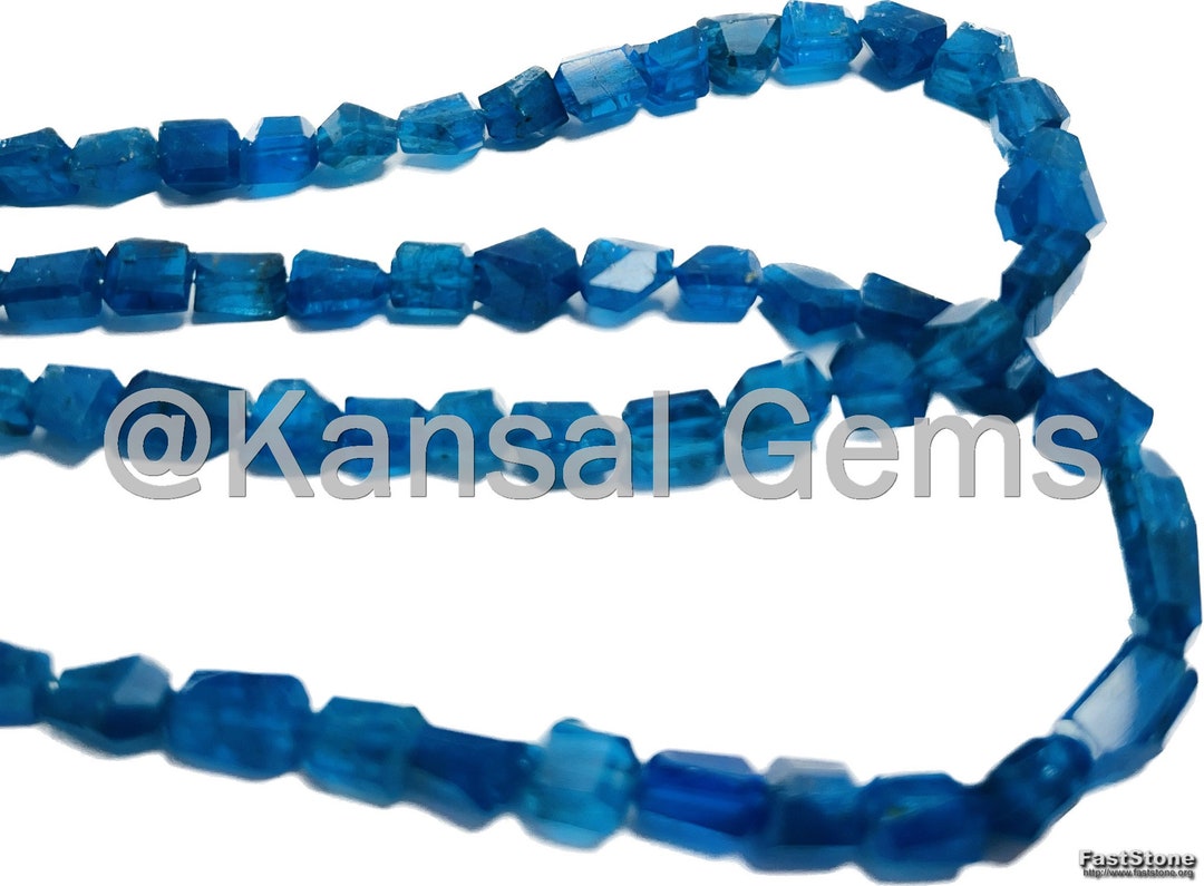 Neon Apatite Faceted Nuggets Shape Gemstone Beads, Neon Apatite Faceted ...