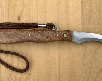 Gather Americana Premium Mushroom Foraging Knife 3 Hawkbill Blade, Boar ...