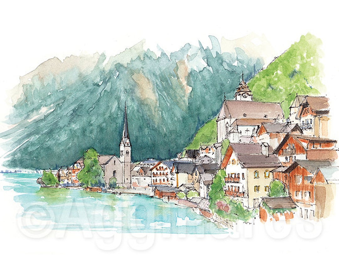 Hallstatt Austria / Europe / Travel Fine Art Print From an Original ...