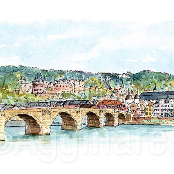Heidelberg Painting - Etsy