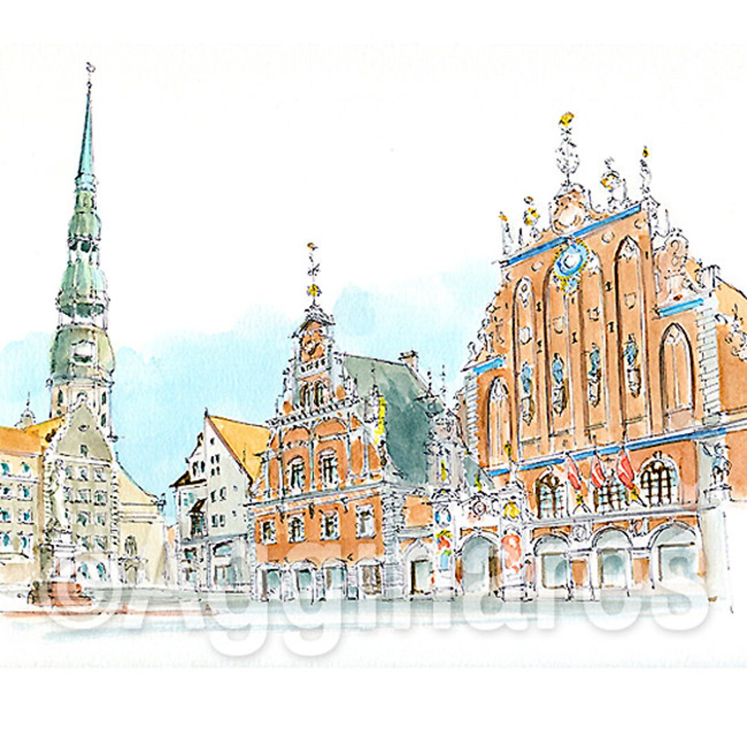 Riga Latvia / Europe / Travel Fine Art Print From an Original ...