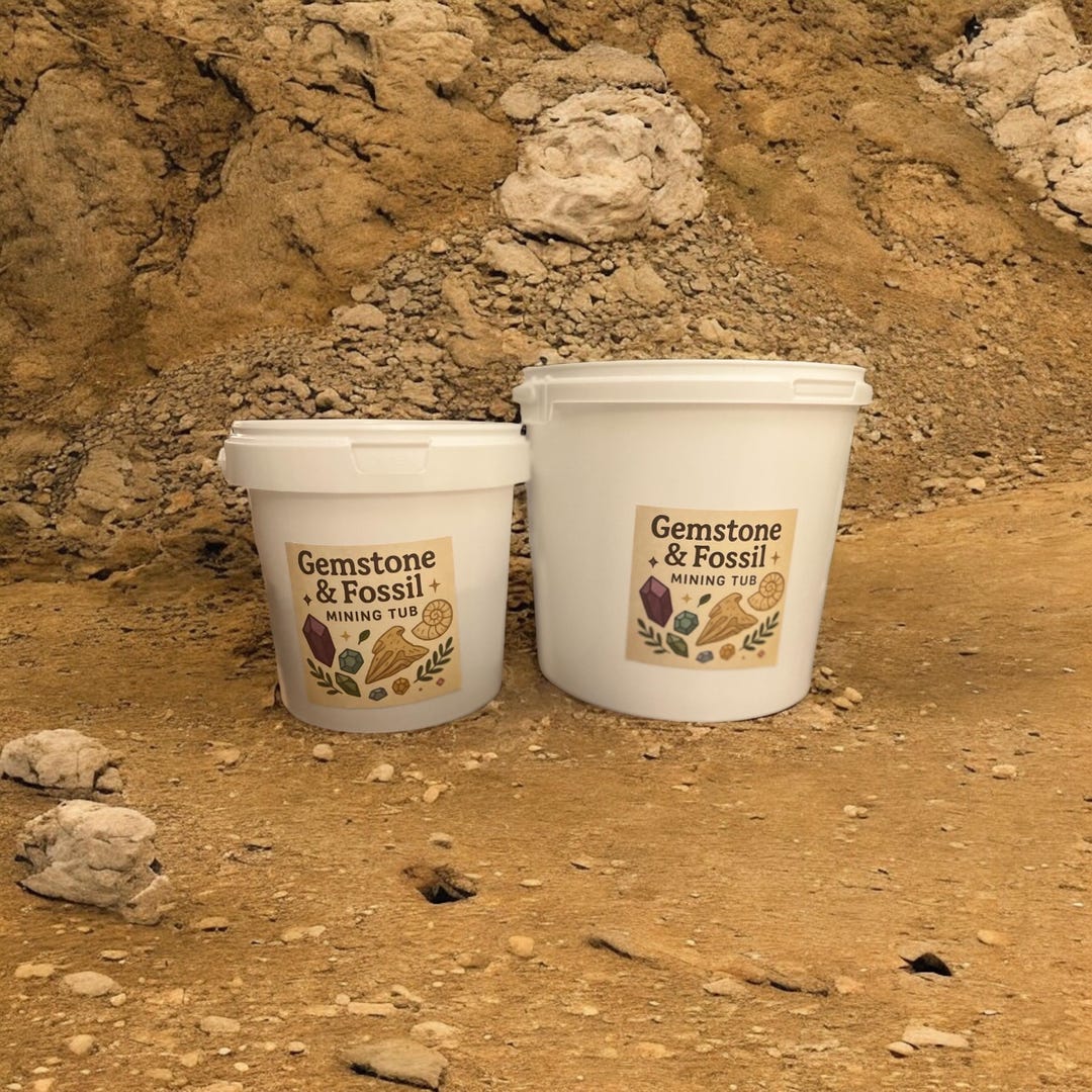 Gemstone & Fossil Mining Tub ( 2.5L Bucket ) - Etsy