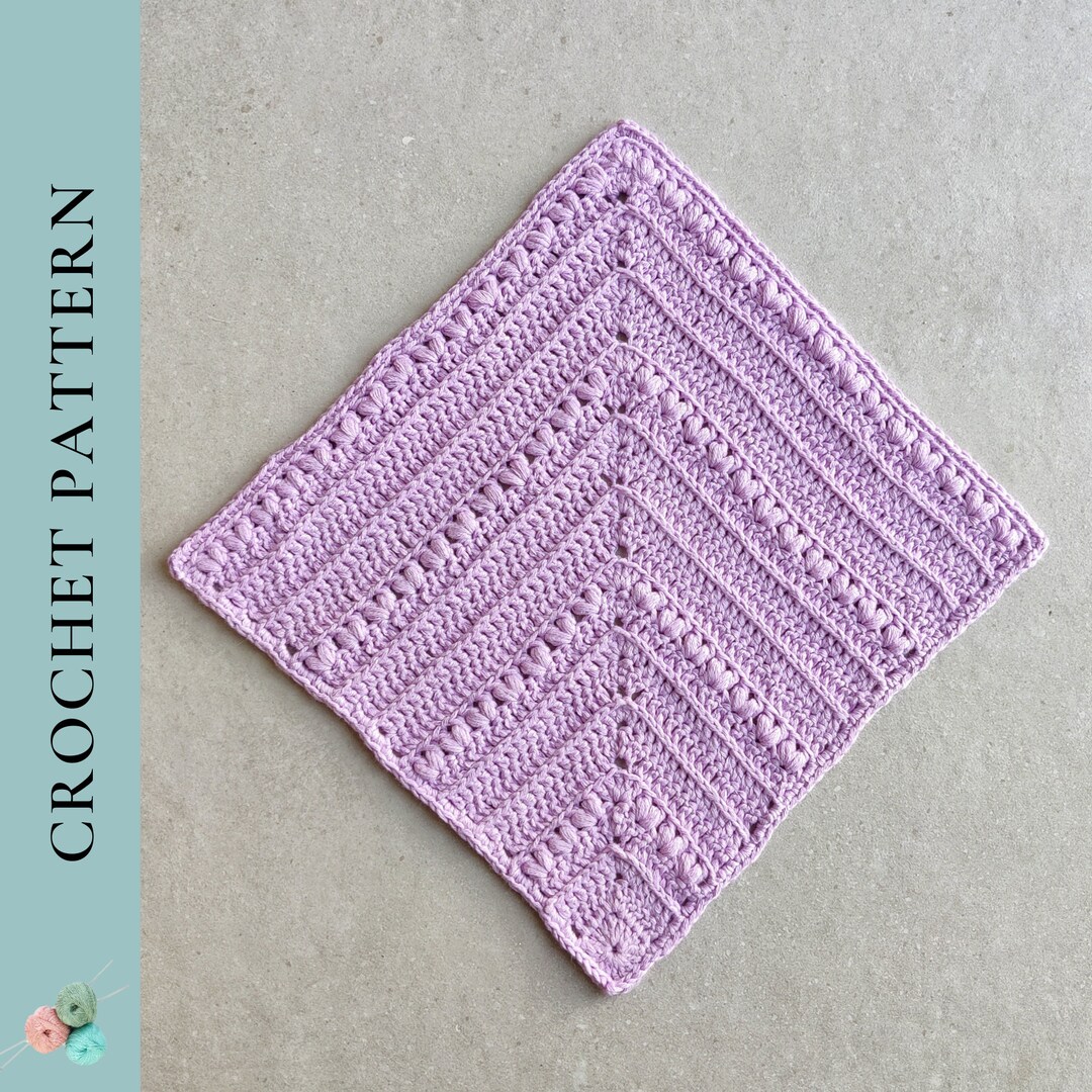 Mitered Square Crochet Pattern, Crochet Afghan Square Pattern, PDF ...