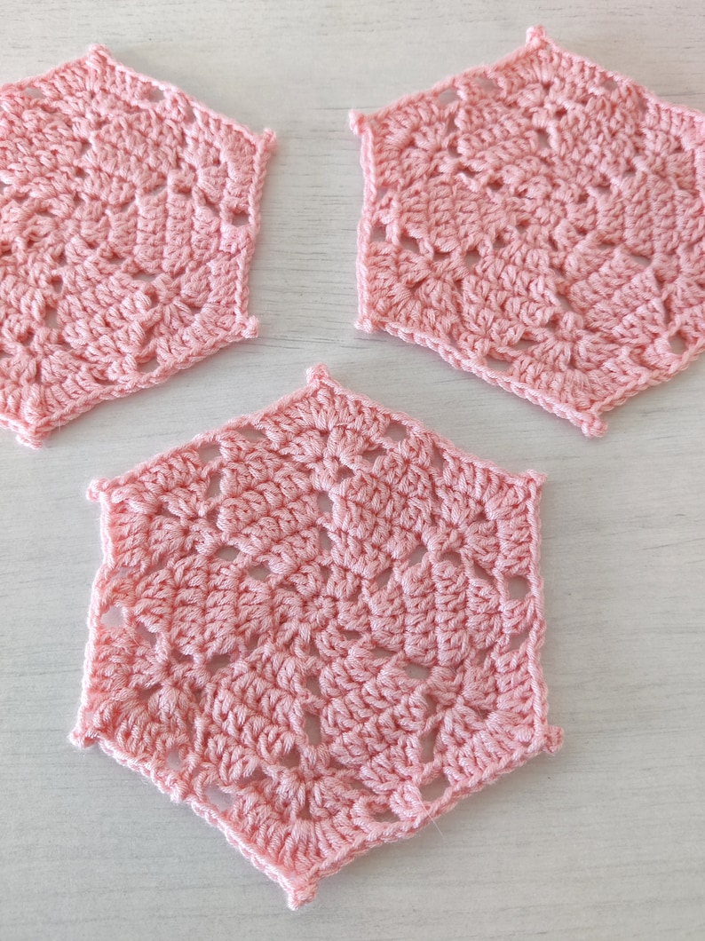 CROCHET PATTERN Coaster, Hexagon Crochet Pattern, Crochet Coasters ...