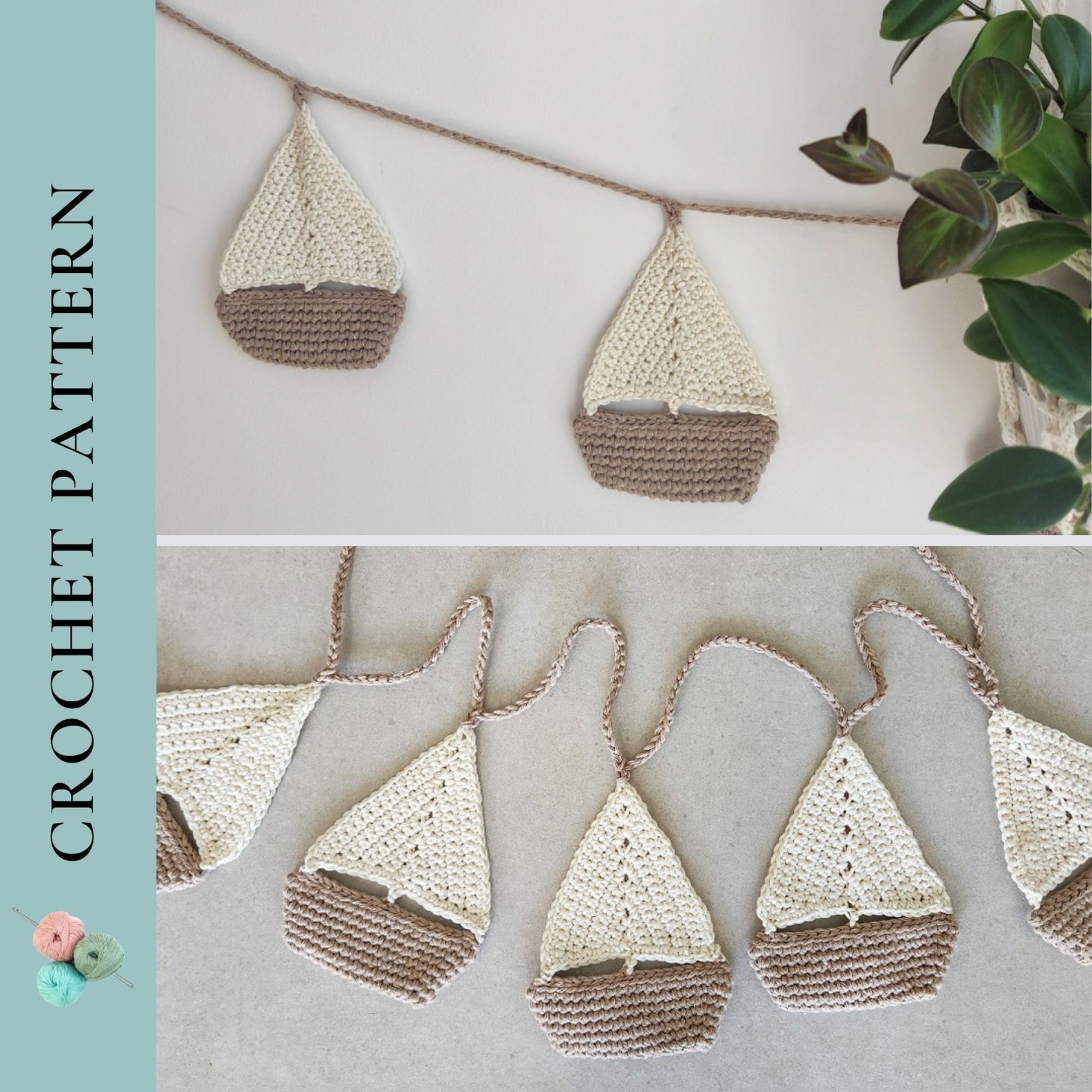 CROCHET PATTERN Boat Crochet Pattern, Crochet Garland Pattern, PDF ...