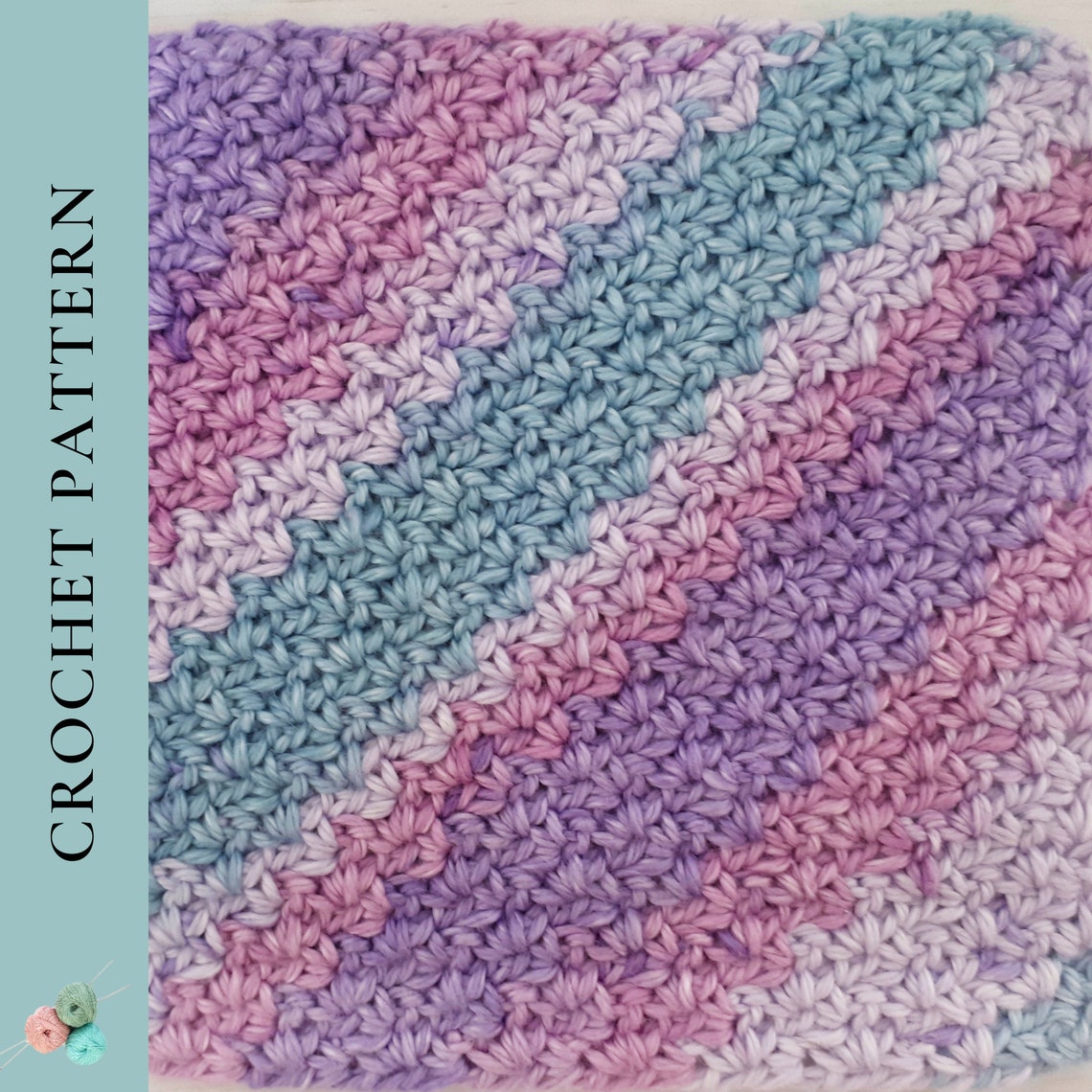 C2C Wattle Stitch Washcloth Crochet Pattern, Crochet Dishcloth PDF ...