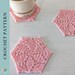 CROCHET PATTERN Coaster, Hexagon Crochet Pattern, Crochet Coasters ...