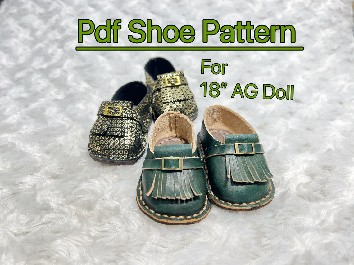 Pdf Doll Shoe Patterns : AG08 (video Tutorial Link in the Description ...