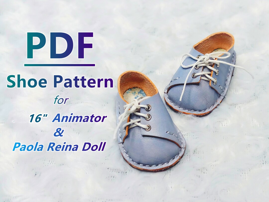 Pdf Doll Shoe Patterns : DP06 - Etsy