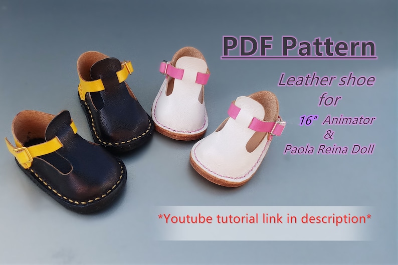 Pdf Doll Shoe Patterns : Dp04(video Tutorial Link in the Description ...