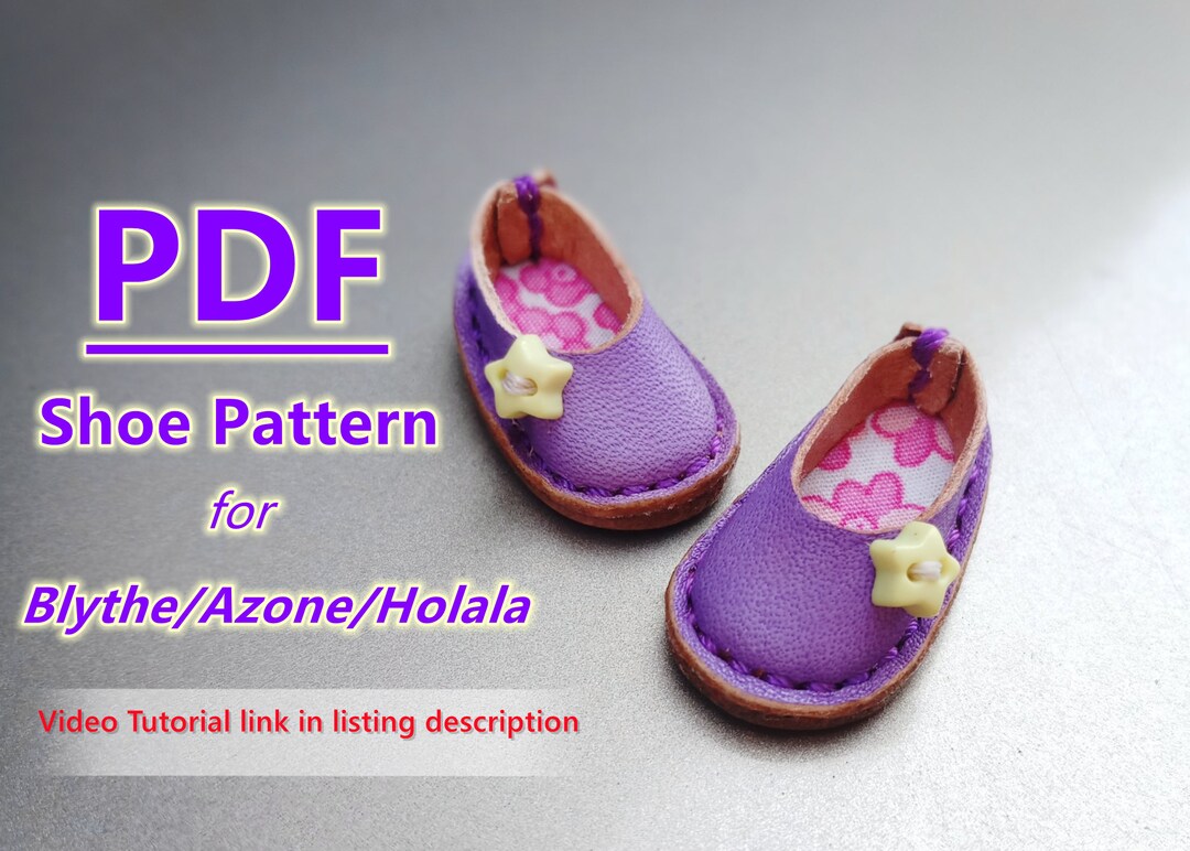 Pdf Shoe Patterns for Blythe/holala & Similar Dolls : Leather Shoes ...