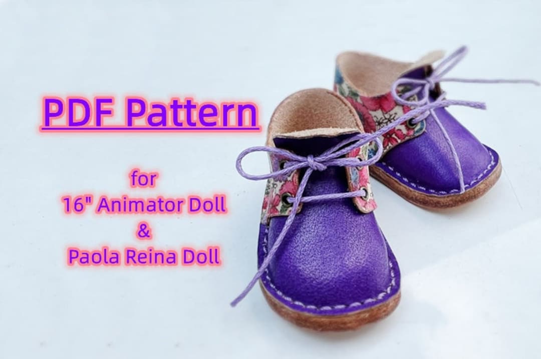 Pdf Doll Shoe Patterns : DP09 (video Tutorial Link in the Description ...
