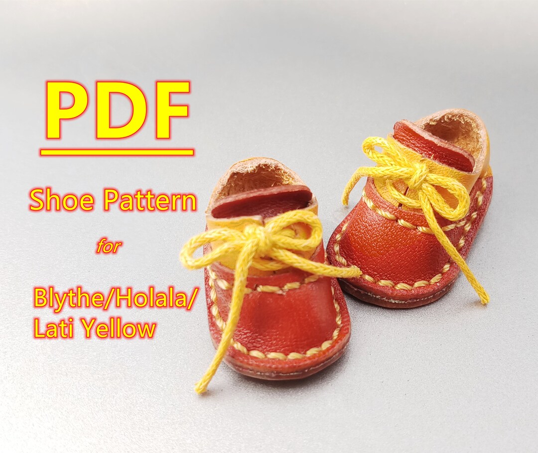 Pdf Shoe Patterns for Blythe/holala & Similar Dolls : Leather Shoe BS05 ...