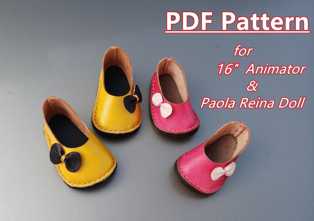 Pdf Doll Shoe Patterns : DP05 (video Tutorial Link in the Description ...