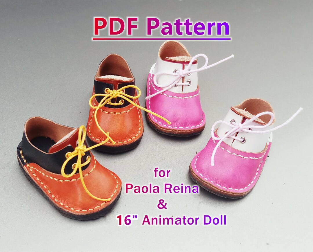 Pdf Doll Shoe Patterns : DP07 - Etsy