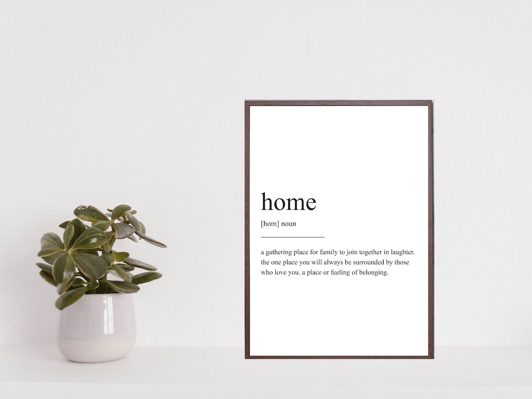 HOME DEFINITION PRINT | Digital Wall Art, Inspirational Print, Wall ...