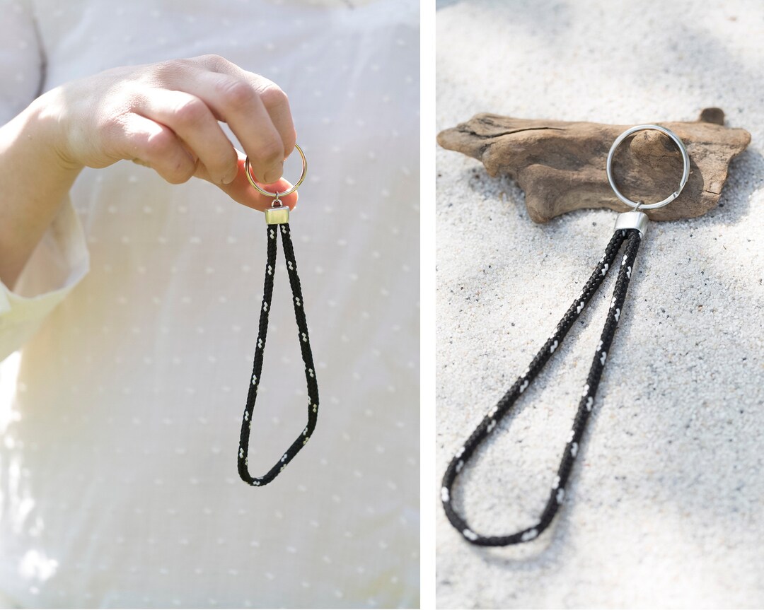 Sailing Rope Key Ring, Surfer Style, Black, Beach Look - Etsy