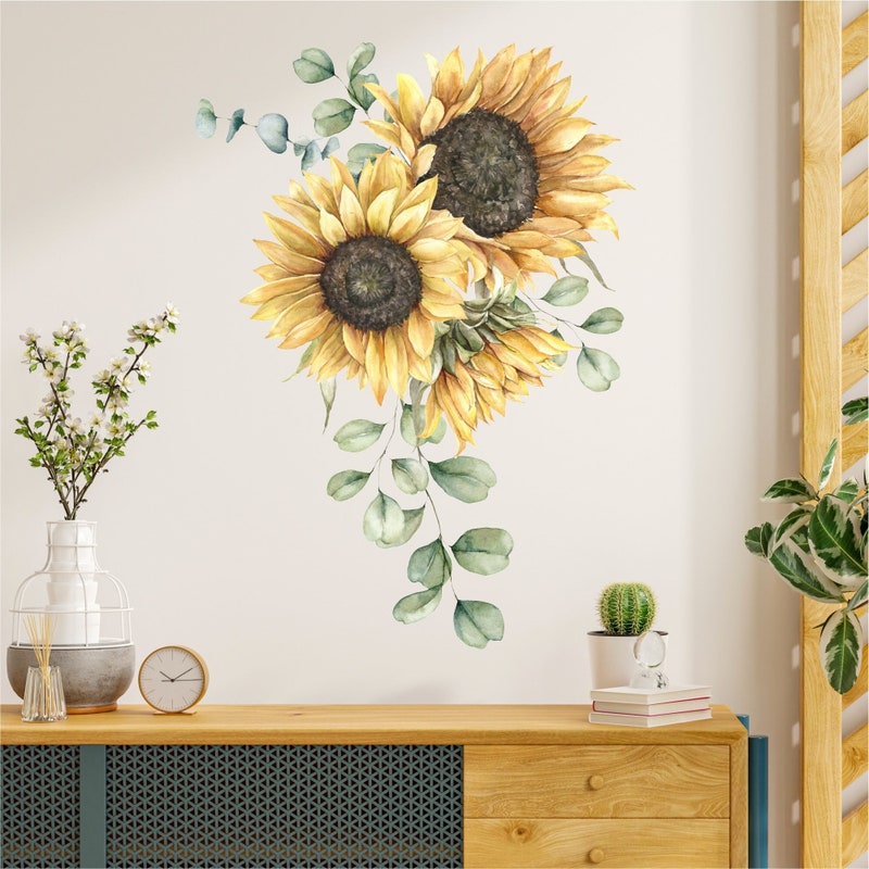 Sunflower Wall Decal - Etsy