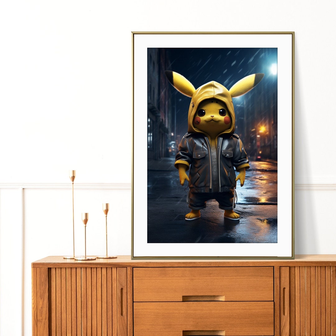 Pikachu Gangster Poster, Film Prints for Men, Movie Wall Art - Hight ...