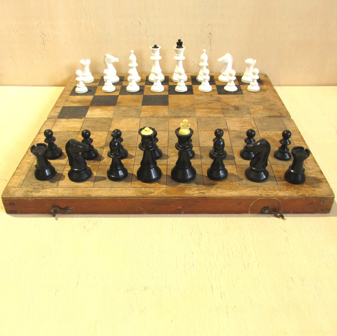 Soviet Antique Chess Set Soviet Chess Board - Etsy