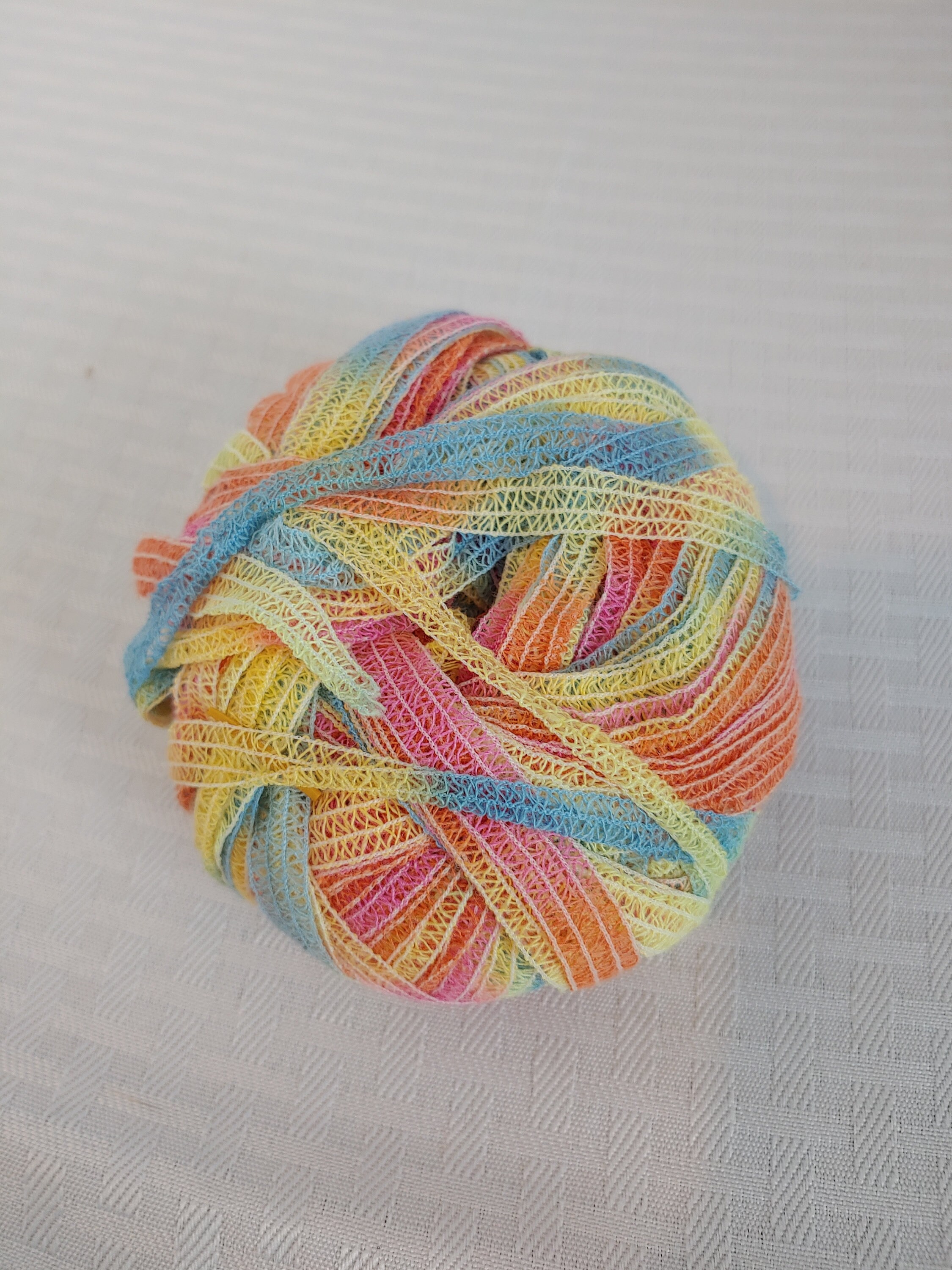 Rainbow Novelty Ribbon Yarn - Etsy