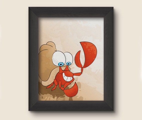 Herbert Hermit Crab: Mixed Media Art - Etsy
