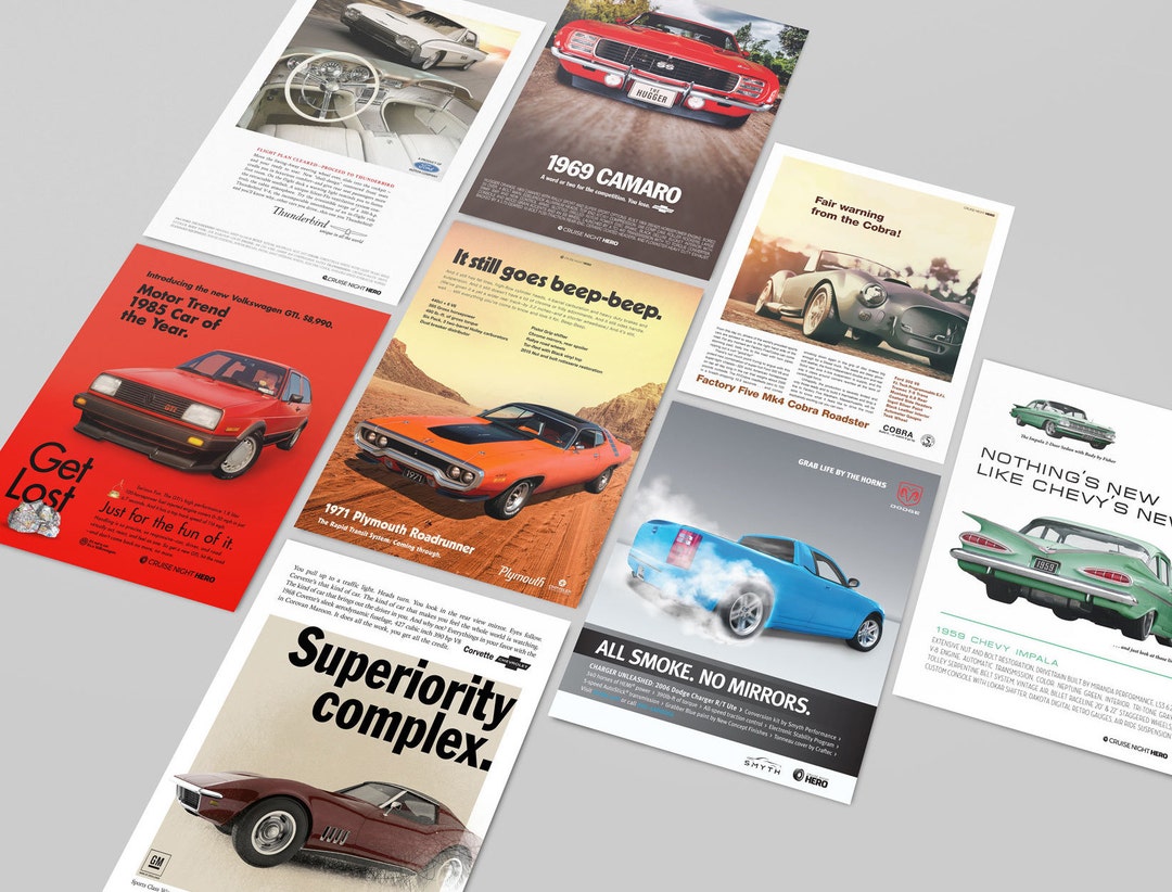 Custom Car Show Board: Inspired by Vintage Auto Advertisements - Etsy