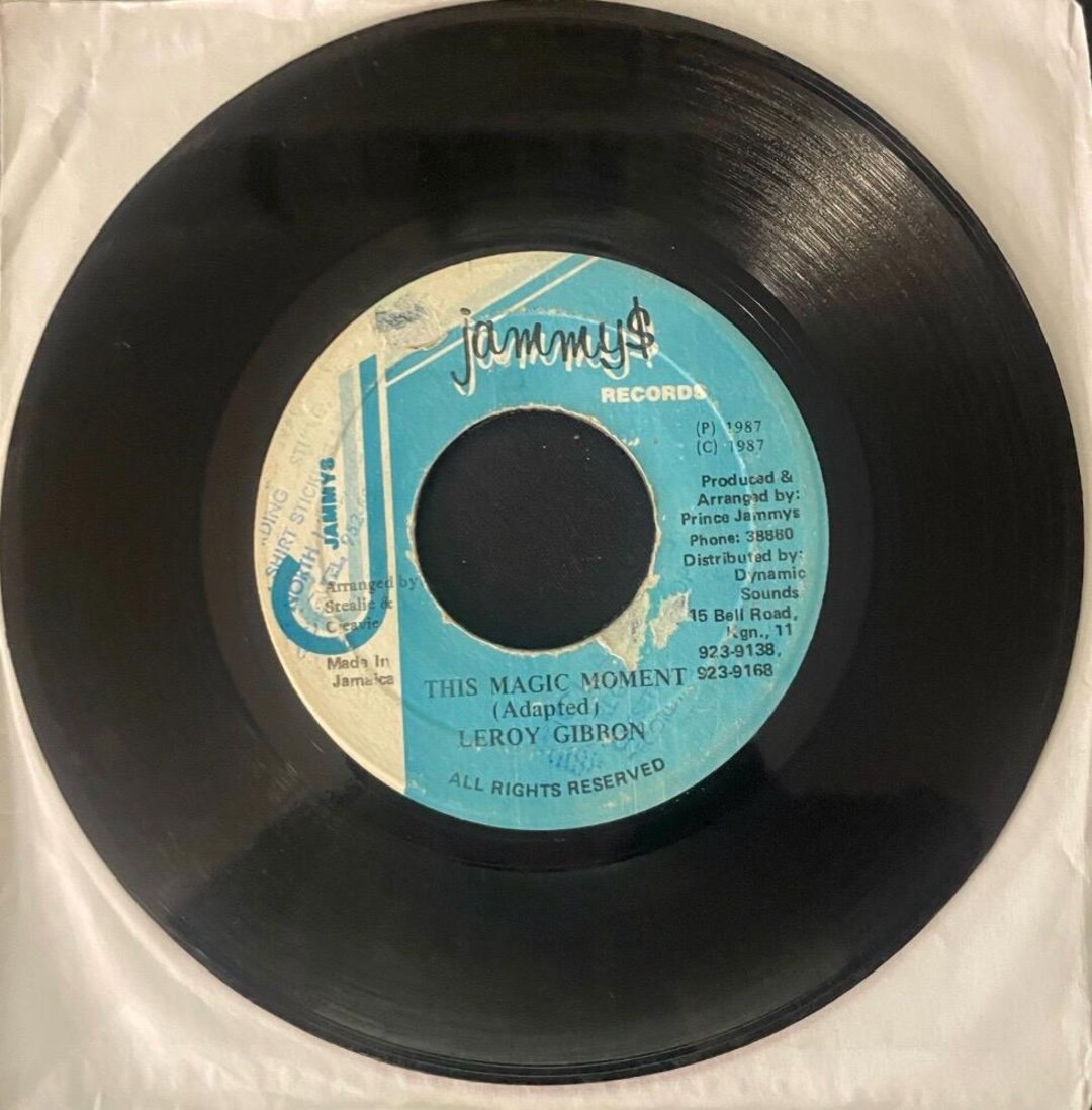 Old Reggae Record This Magic Moment by Leroy Gibbon Side B Version 7 ...