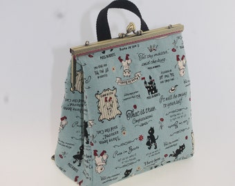 Alice in Wonderland Convertible Kiss Lock Backpack or Handbag or ...