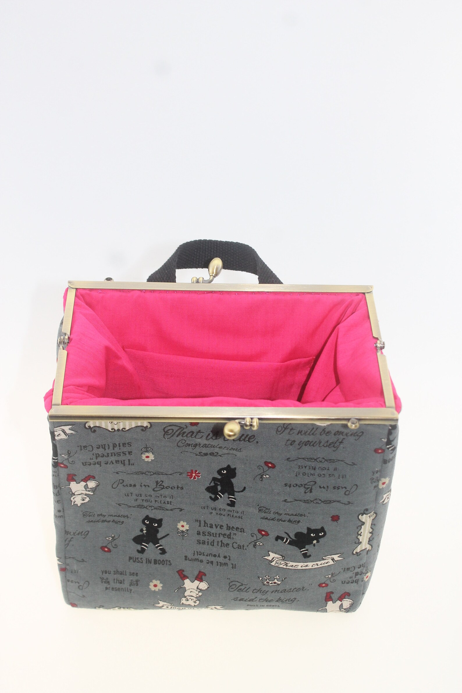 Puss in Boots Print Kiss Lock Convertible Backpack or - Etsy