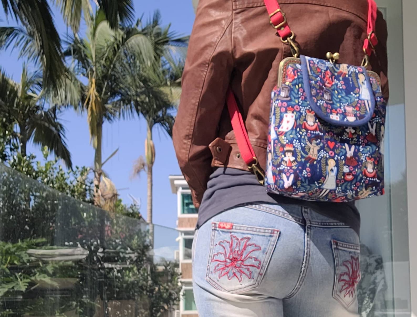 Alice in Wonderland Convertible Kiss Lock Backpack or Handbag - Etsy