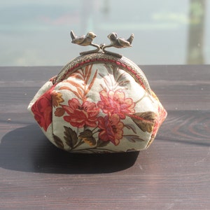 Spring Floral Coin Purse, Change Purse, Pouch With Kisslock Metal Frame ...