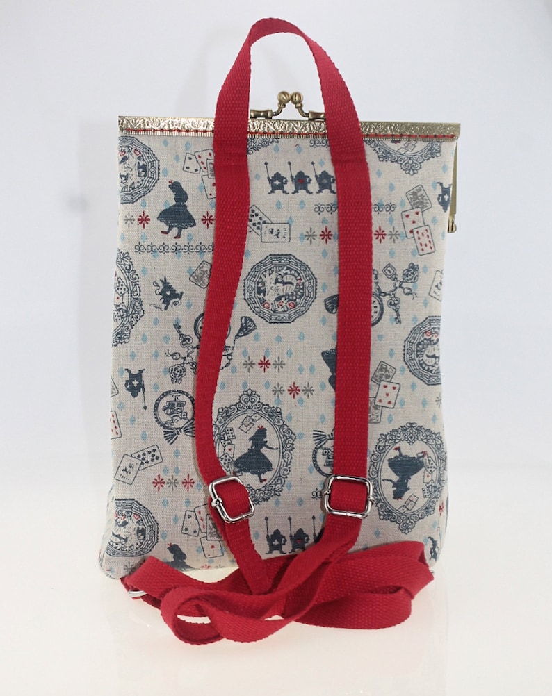 Alice in Wonderland Kiss Lock Backpack Metal Frame Clasp - Etsy