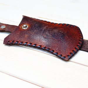 Vintage Leather Keychain Case, Old Vintage Leather Key Holder, Vintage ...