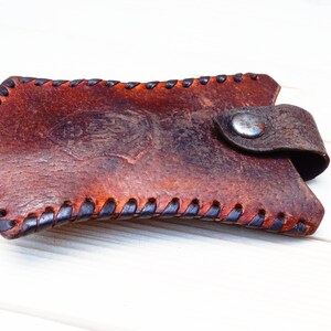 Vintage Leather Keychain Case, Old Vintage Leather Key Holder, Vintage ...