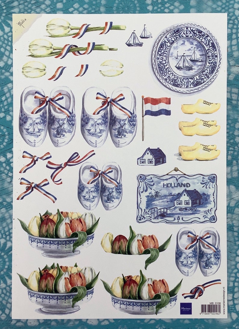Dutch Images for Paper Crafting Including Tulips, Wooden Shoes, and ...