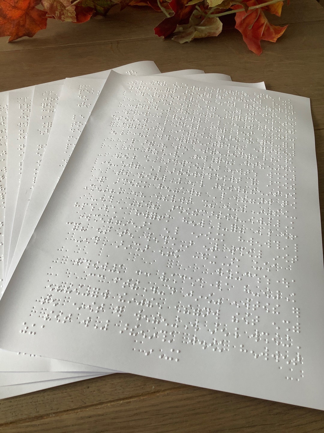 Set of 5 Sheets White Braille Paper Sheets for Mixed Media - Etsy