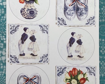 Dutch Images for Paper Crafting Including Tulips Wooden | Etsy