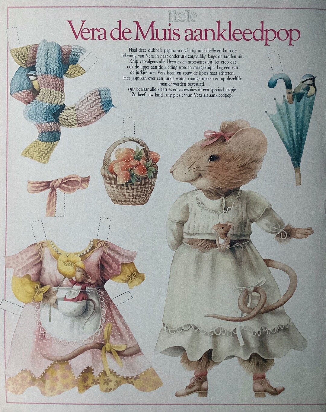 Vintage Vera the Mouse Paper Doll by Marjolein Bastin - Etsy