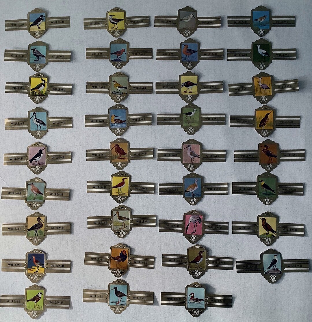 Cigar Bands Willem II Serie IX Birds No. 2607-2642 Vintage Paper Pack ...