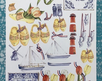 Dutch Images for Paper Crafting Including Tulips, Wooden Shoes, and ...